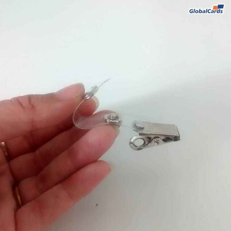 Clips Jacaré, Presilha, Clips para crachá com alça transparente (100 ...