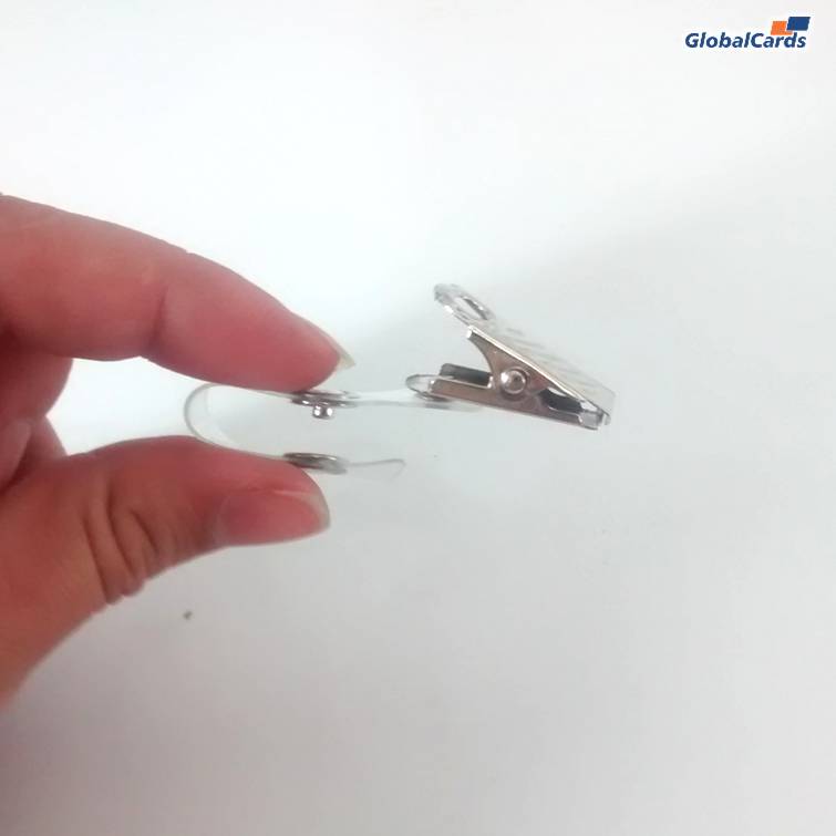 Clips Jacaré, Presilha, Clips para crachá com alça transparente (100 ...