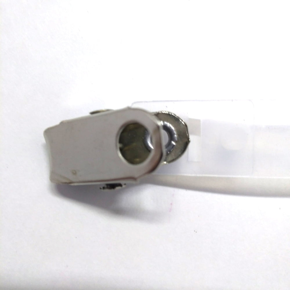 Clips jacaré ou Presilha para crachá com Alça Leitosa (un) - Gráfica ...