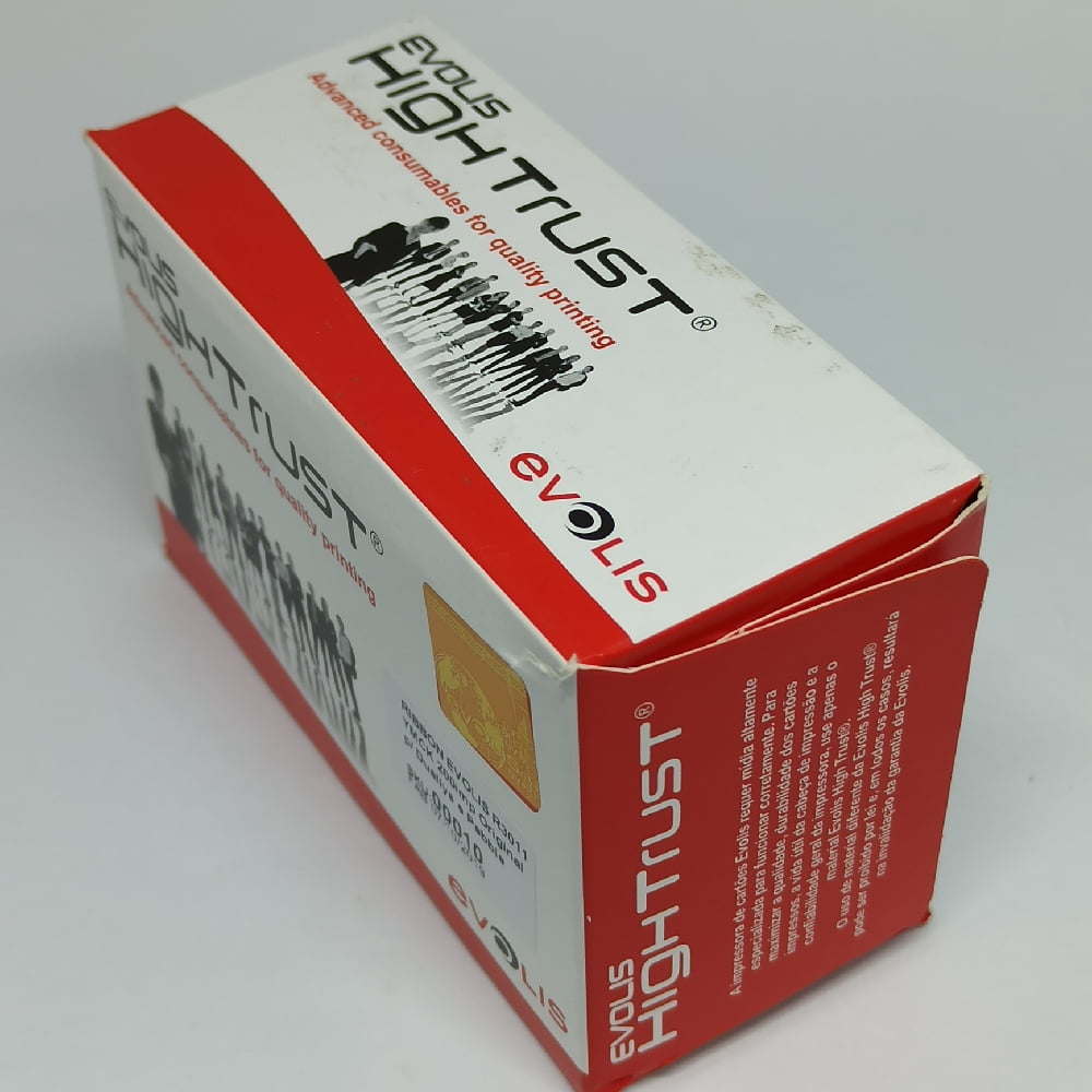 Ribbon Evolis R3011 YMCKO 200 Impressões p/ Pebble, Dualys, Securion ...