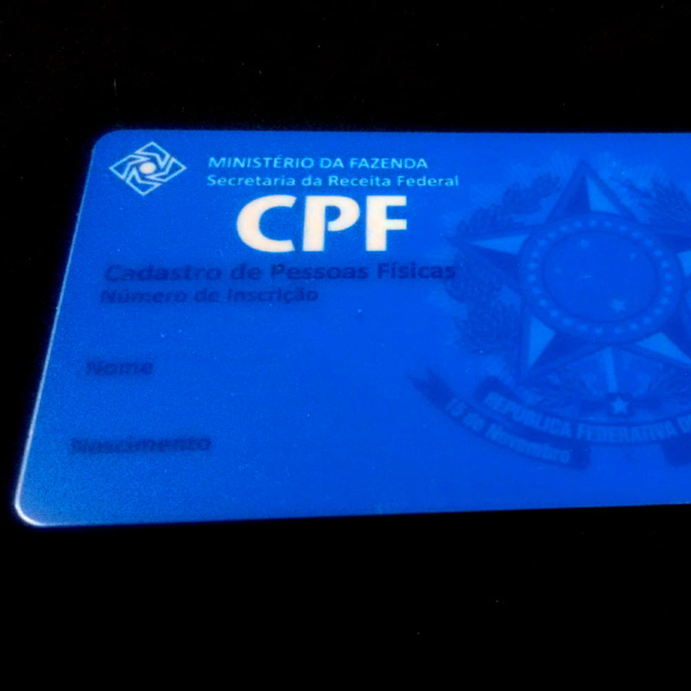 Cartão CPF em PVC 0,76mm 4x4 Cores Impressão Colorida - Gráfica Globalcards