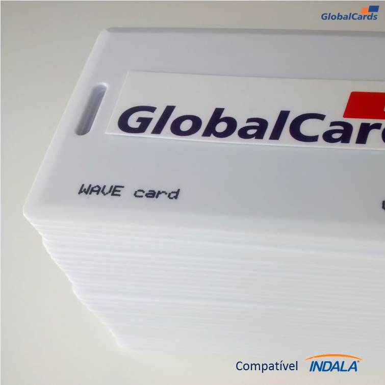 Cartão pvc Proximidade 125Khz Wave Card Clamshell compatível Indala ...