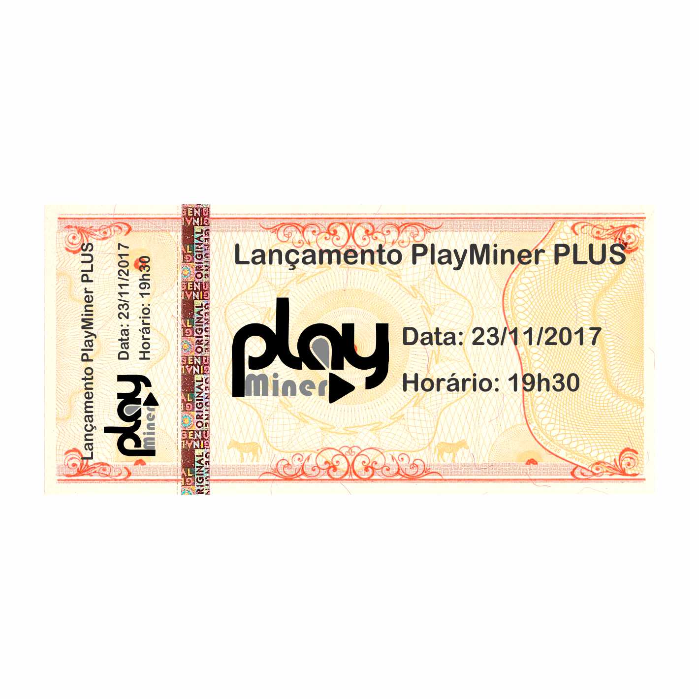 Ingresso para Show, Festas e Eventos em Papel Holográfico 105x50mm - 1X0 cores (min 12 ...